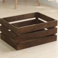 China Mini Multicraft Nature Wooden Crates Storage Container, Farmhouse Style Decorative Baskets for Home Decor for sale