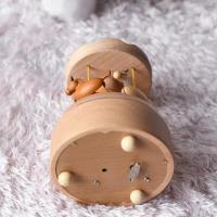 China Hot Selling Wooden Carousel Music Box Christmas Birthday Gift for Kids Home Office Decorations with Mechanical Play Power for sale