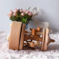 China Hot Selling Wooden Carousel Music Box Christmas Birthday Gift for Kids Home Office Decorations with Mechanical Play Power for sale