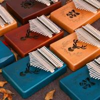 China 17-KEY Kalimba Wooden Thumb Piano for Kids and Adults Beginners Portable Music Box Customizable Logo Gift for sale