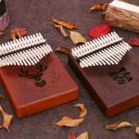 China 17-KEY Kalimba Wooden Thumb Piano for Kids and Adults Beginners Portable Music Box Customizable Logo Gift for sale