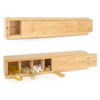 China Wooden medicine box portable box Wooden daily mini portable travel medicine box vitamin storage for sale