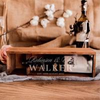 China Customized Color Vintage Wooden Wine Case Wine Crate With Lid Clear Acrylic for sale