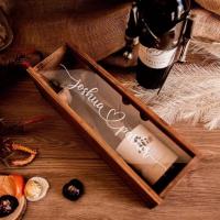 China Customized Color Vintage Wooden Wine Case Wine Crate With Lid Clear Acrylic for sale