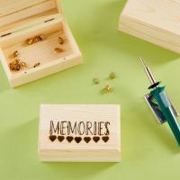 China wooden box with lid Unfinished Wood Boxes with Hinged Magnetic Lid for sale