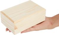 China wooden box with lid Unfinished Wood Boxes with Hinged Magnetic Lid for sale