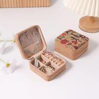 China Cork Travel Jewelry Case, Cork Box Jewelry Organizer for Ring Necklace Earring,  Personalized Gift for Women Mothers Girls for sale