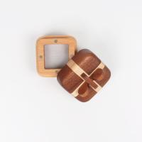 China Wooden box with lid  ring box Wedding diamond ring jewelry gift box for sale