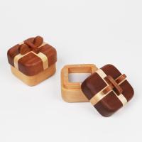 China Wooden box with lid  ring box Wedding diamond ring jewelry gift box for sale