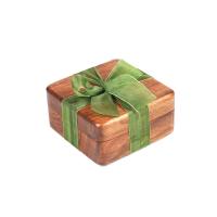 China luxury Wooden box with lid  ring  jewelry box Wedding diamond ring gift box for sale