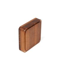 China Customized Color Square Luxury Jewelry Box Walnut Wooden Box With Lid Gift Packaging for sale
