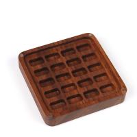 China Customized Color Square Luxury Jewelry Box Walnut Wooden Box With Lid Gift Packaging for sale
