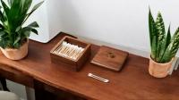 China Luxury Handmade Walnut Storage Box 11cm Small Wooden Boxes With Lids for sale