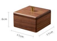 China Luxury Handmade Walnut Storage Box 11cm Small Wooden Boxes With Lids for sale