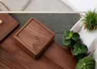 China Luxury Handmade Walnut Storage Box 11cm Small Wooden Boxes With Lids for sale