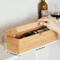 China Sustainable Retro Wood Single Wine Bottle Box Holder Gift Christmas Day Wine Storage Case for sale