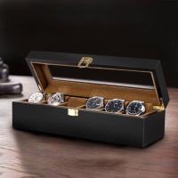 China Premium Wooden 6 Slots Watch Box for Men Elegant Solid Wood Design. Perfect for Watch Storage and Display for sale