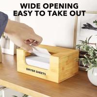 China Bamboo Dryer Sheets Storage Box. Organize Your Laundry Softener Sheets. Stylish Container for sale