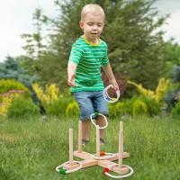 China Wooden Yard Game Set - Fun Throwing Game for All Ages! Ideal Outdoor Ring Toss for Kids and Adults for sale