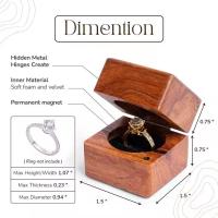 China Handmade Wooden Wedding & Engagement Ring Box. Customizable Premium Quality for Your Special Day. for sale