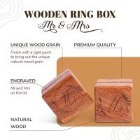 China Handmade Wooden Wedding & Engagement Ring Box. Customizable Premium Quality for Your Special Day. for sale