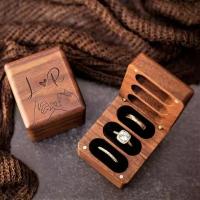 China Handmade Wooden Wedding & Engagement Ring Box. Customizable Premium Quality for Your Special Day. for sale