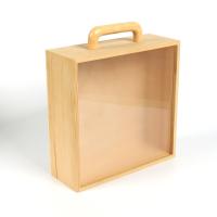 China Custom Premium Various Shapes Solid Wood Box with Metal Lock Double Slot Storage Box Wooden Box Packaging for sale