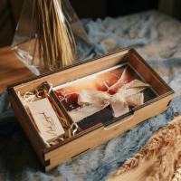China Wooden Memory Keepsake Boxes With Personalize Acrylic Lid - Wedding Bridal Party Gift Box- Birthday & Holiday Gift for sale