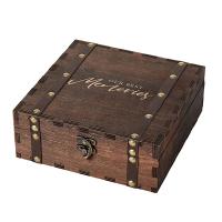 China Wooden memory box with personalized acrylic lid - Wedding Bridal Party gift box - Birthday and holiday gifts for sale