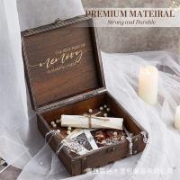 China Wooden memory box with personalized acrylic lid - Wedding Bridal Party gift box - Birthday and holiday gifts for sale
