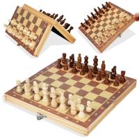 China Handmade European Professional Tournament Chess Set with Wood Case for sale