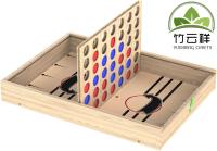 China Wooden Board Game Set with Chess, Checkers, Shut The Box, Hockey Game Sling Puck, for Kids for sale
