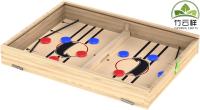 China Wooden Board Game Set with Chess, Checkers, Shut The Box, Hockey Game Sling Puck, for Kids for sale