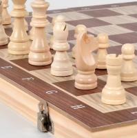 China Upgraded Wooden Chess Board Game Set, Crafted Chesspiece ans Storage Slots for Kids Adult for sale