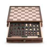 China Walnut Chess Checkers Suit Drawer/High-Grade Solid Wood Chess Box/Wooden Chess for sale
