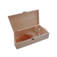 China Pine Wood Recyclable Wine Storage Containers Embossing Printing Wooden Packing Box for sale