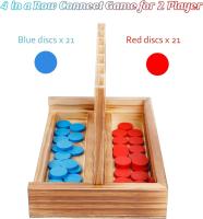 China Newest Customized Classic Wood Dice Game with Numbers & Line Up 4 Game for Kids Family for sale