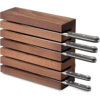 China 200mm X 180mm Wooden Knife Holder Kitchen Home Beech Wood Knife Storage for sale