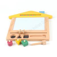 China Doodle Pad Wooden Magnetic Drawing Board for Toddlers 3 No-mess Painting Game Reusable Montessori Toy for sale