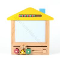 China Doodle Pad Wooden Magnetic Drawing Board for Toddlers 3 No-mess Painting Game Reusable Montessori Toy for sale