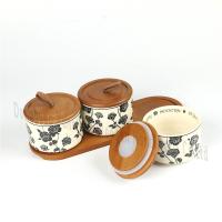 China Silicone Ring Natural Wooden Jar Lid Leak-Proof Airtight Replacement for Mason Jars Glass Containers for sale