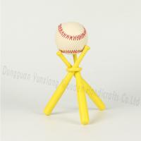 China Lightweight Wooden Baseball Stand Holder , Wooden Base Ball Stand Display Holder for sale