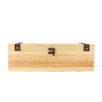 China Wooden Wine Gift Box – Rustic Solid Wood Case for One Bottle, Perfect for Weddings, Birthdays, Anniversaries or Holiday Gifts for sale
