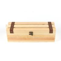 China Wooden Wine Gift Box – Rustic Solid Wood Case for One Bottle, Perfect for Weddings, Birthdays, Anniversaries or Holiday Gifts for sale