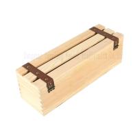 China Wooden Wine Gift Box – Rustic Solid Wood Case for One Bottle, Perfect for Weddings, Birthdays, Anniversaries or Holiday Gifts for sale
