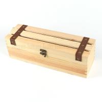 China Wooden Wine Gift Box – Rustic Solid Wood Case for One Bottle, Perfect for Weddings, Birthdays, Anniversaries or Holiday Gifts for sale
