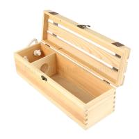 China Wooden Wine Gift Box – Rustic Solid Wood Case for One Bottle, Perfect for Weddings, Birthdays, Anniversaries or Holiday Gifts for sale