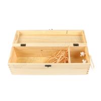 China Personalized Wooden Wine Box – Single Bottle Gift Case with Hinged Lid – Ideal for Weddings, Birthdays, and Special Occasions – Natural Wood Finish for sale