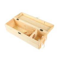 China Personalized Wooden Wine Box – Single Bottle Gift Case with Hinged Lid – Ideal for Weddings, Birthdays, and Special Occasions – Natural Wood Finish for sale