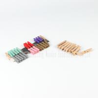 China Mini Colorful Wooden Photo Clips – Multicolor Craft Clothespins for Wall Decoration, Party, and DIY Projects for sale